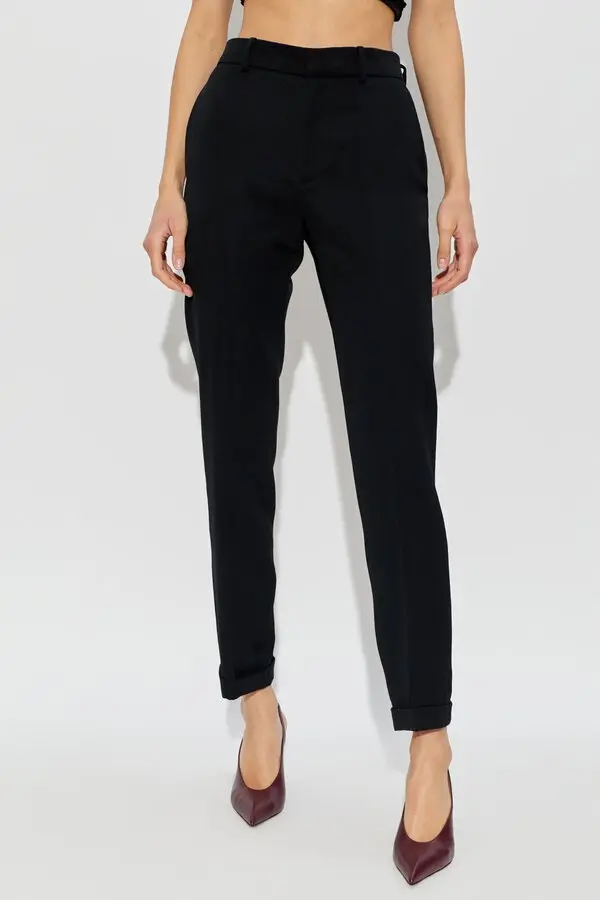 Attico Turn-up Hem Belted Trousers
