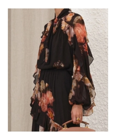 Zimmermann Hypnotic Flutter Blouse With Necktie And Frill Detailing - No