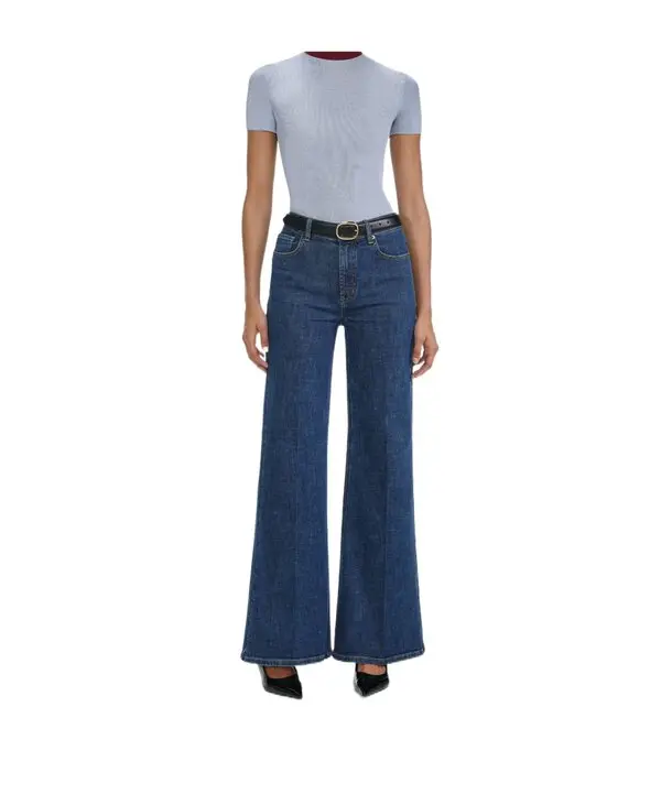 SELF-PORTRAIT Flared Jeans - Blue