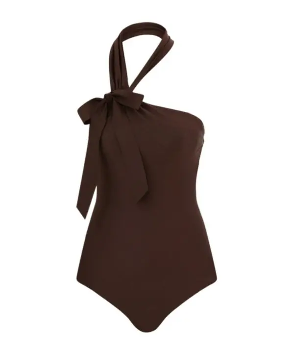 Zimmermann Awaken One-shoulder Swimsuit - Tan