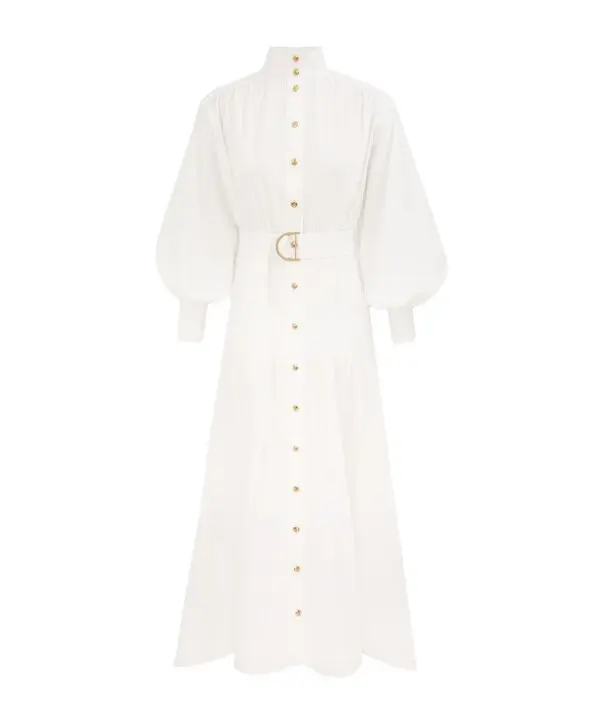 Zimmermann Utility Midi Dress - Ivory