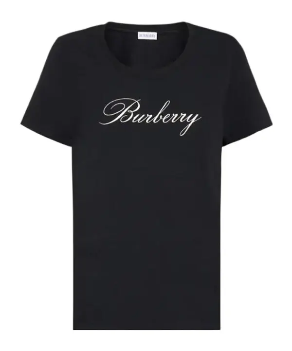 Burberry Short Sleeve Crewneck T-shirt - Black