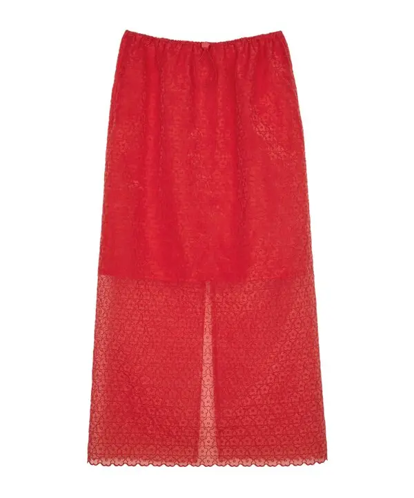 Cecilie Bahnsen Bala Floral-lace Midi Skirt