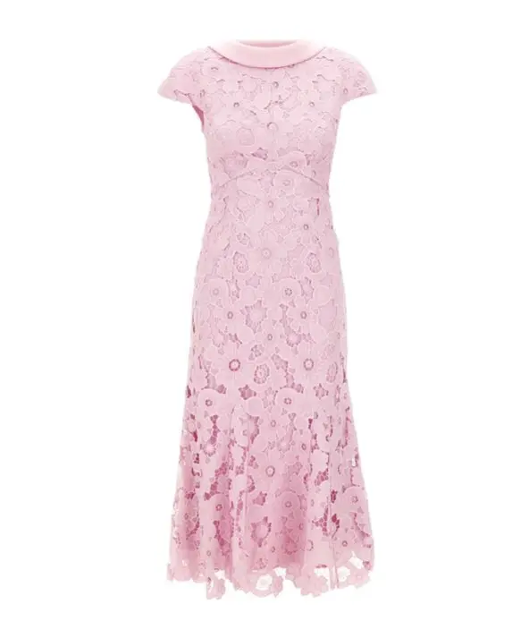 SELF-PORTRAIT Lace Collar Dress