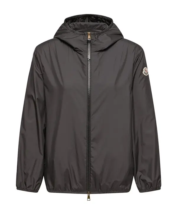 Moncler Logo Patch Zip-up Hooded Jacket