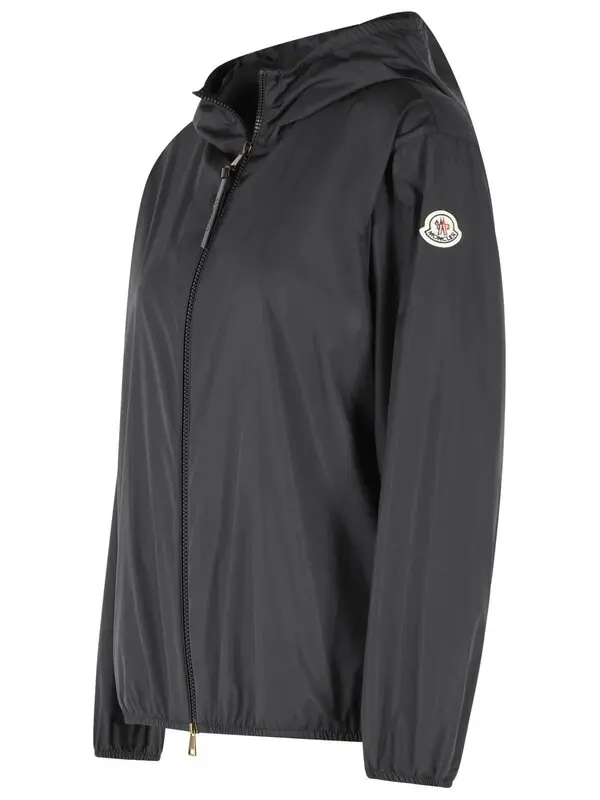 Moncler Logo Patch Zip-up Hooded Jacket