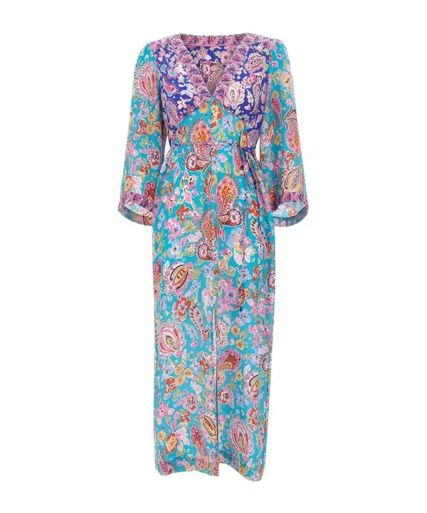 Rixo Dahlia Floral Paisley Midi Dress