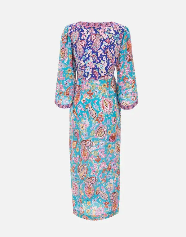 Rixo Dahlia Floral Paisley Midi Dress