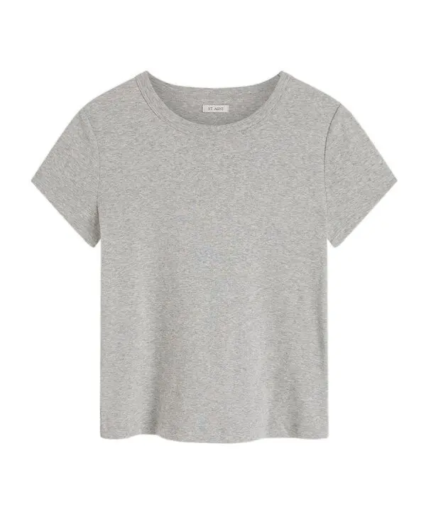 ST. AGNI Short Sleeve Crewneck T-shirt - Grey