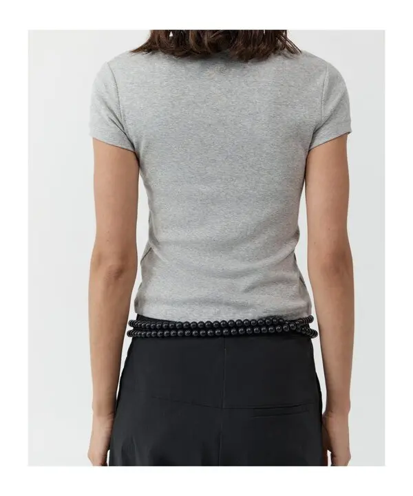 ST. AGNI Short Sleeve Crewneck T-shirt - Grey