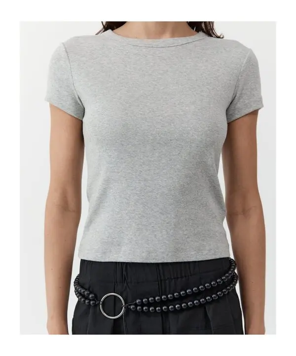 ST. AGNI Short Sleeve Crewneck T-shirt - Grey