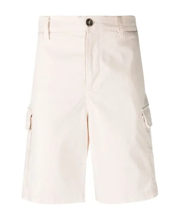 Brunello Cucinelli Cargo Shorts With Side Flap Pockets - White