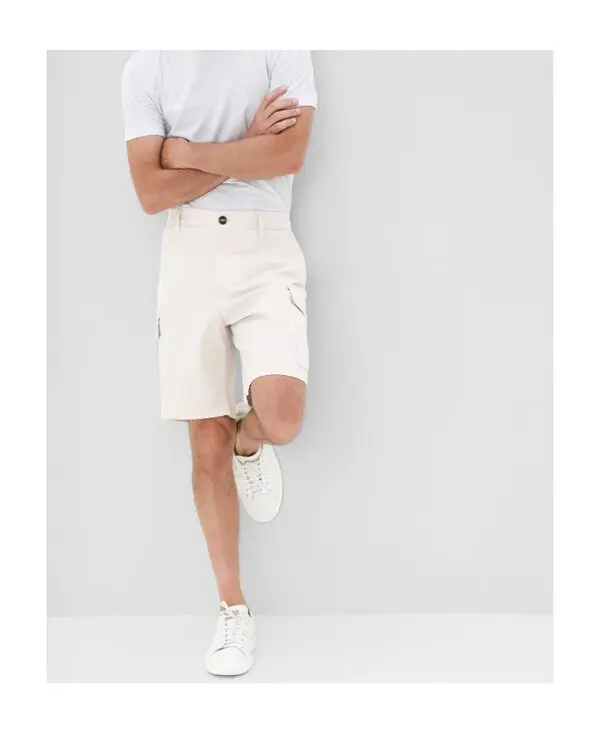 Brunello Cucinelli Cargo Shorts With Side Flap Pockets - White