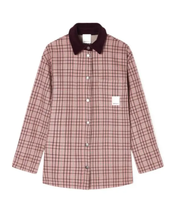 Emporio Armani Reversible Checked Jacket With Corduroy Collar - Multicolour