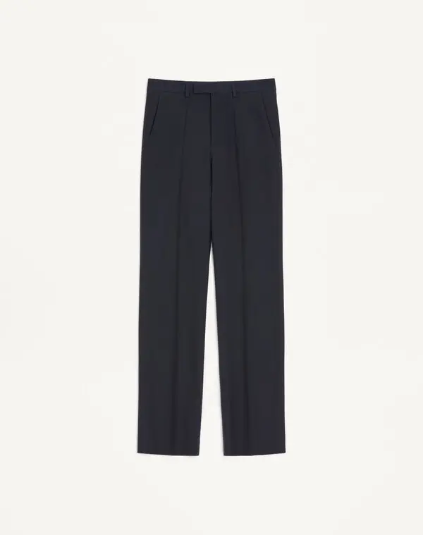 Valentino Garavani Pleated Slim Fit Pants - Storm Blue