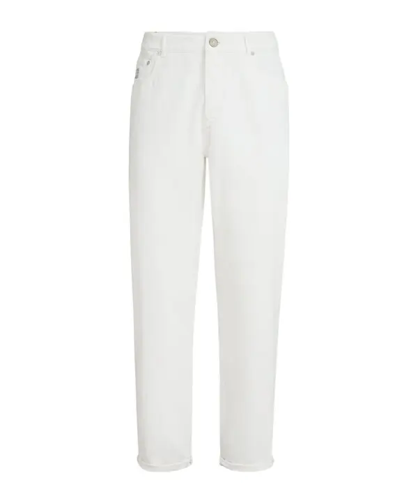 Brunello Cucinelli Five-pocket Jeans - White