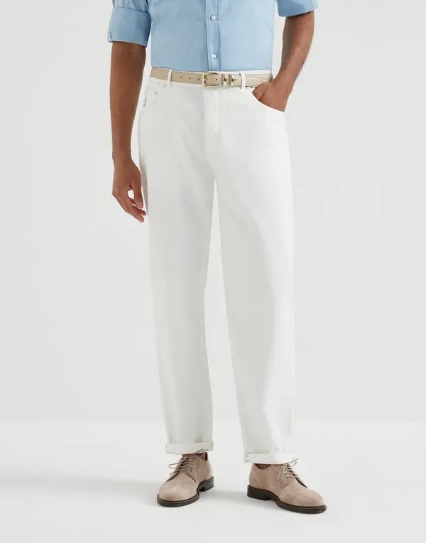 Brunello Cucinelli Five-pocket Jeans - White