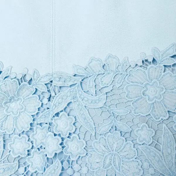 SELF-PORTRAIT Lace Panel Mini Dress - Blue