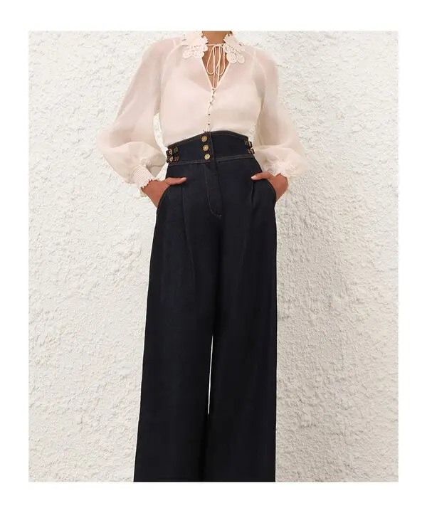 Zimmermann Rebellion Collared Blouse