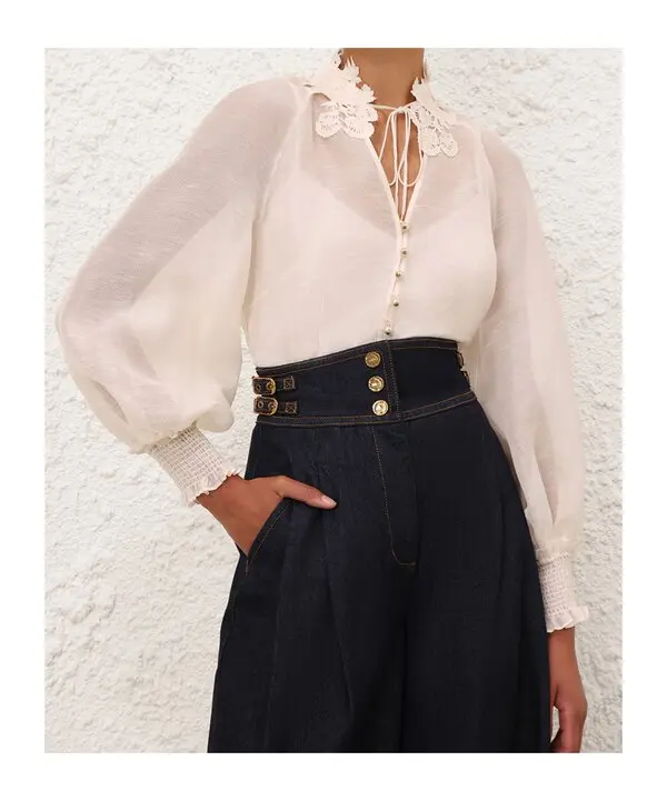 Zimmermann Rebellion Collared Blouse
