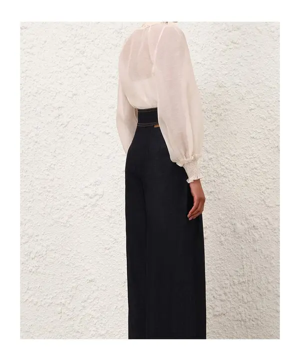 Zimmermann Rebellion Collared Blouse - Cream
