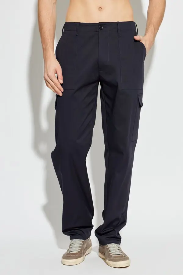 Etro Pegaso Embroidered Cargo Trousers - Black