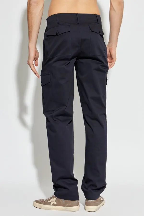 Etro Pegaso Embroidered Cargo Trousers - Black