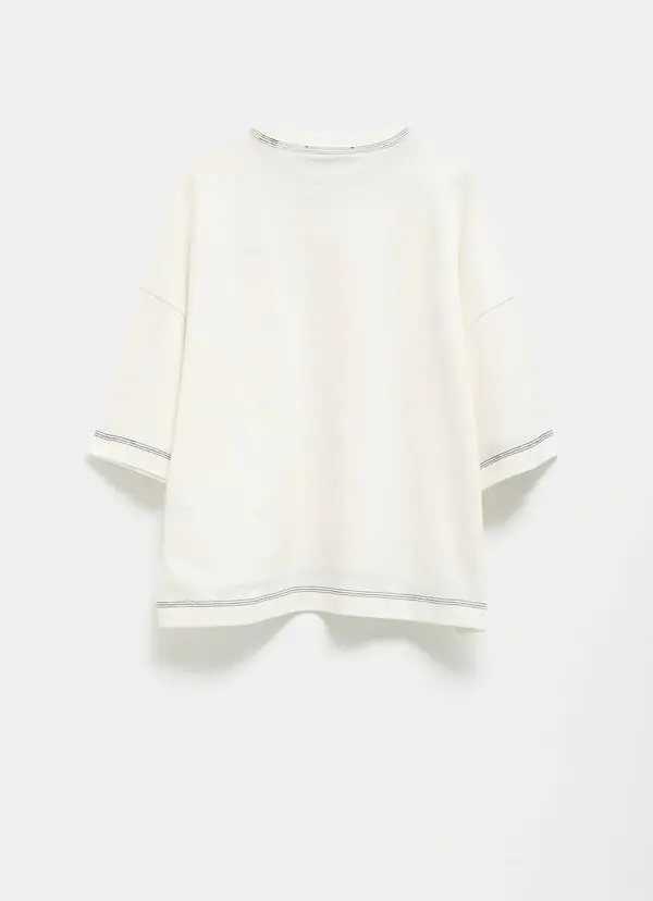 Jacquemus Contrast Stitched Round Neck T-shirt