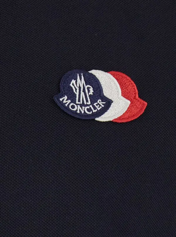 Moncler Logo Patch Polo Shirt - Dark Blue