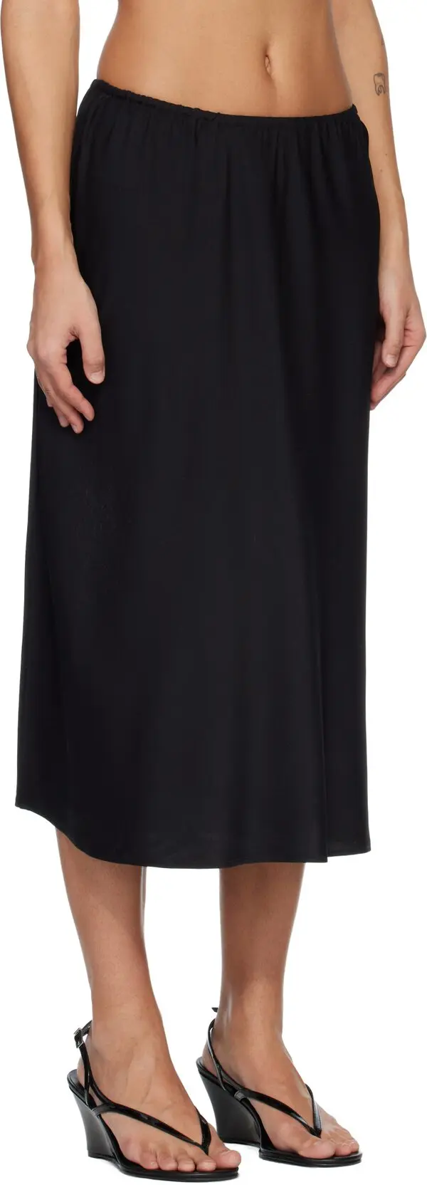 LISA YANG Silk Midi Skirt
