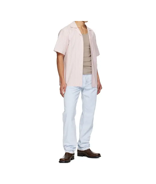 LANVIN Non-stretch Regular Fit Jeans With Tan Contrast Stitching