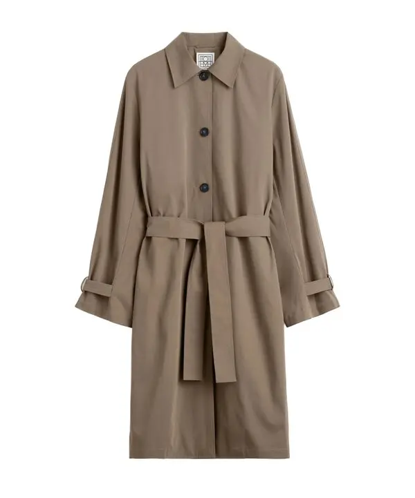 TOTEME Double-breasted Trench Coat - Hazelnut Color