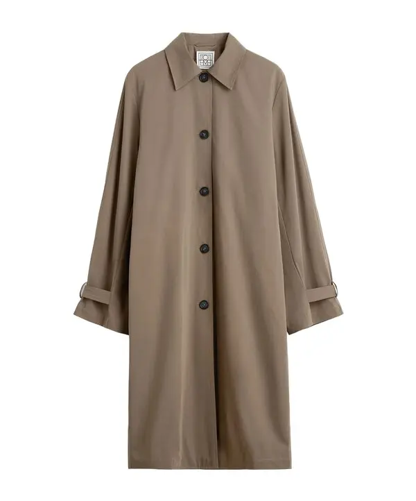 TOTEME Double-breasted Trench Coat - Hazelnut Color