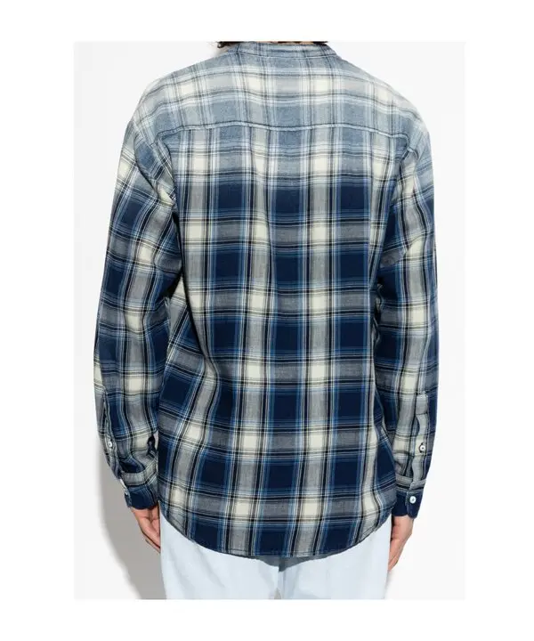 Dsquared2 Ruffled Checked Shirt - Gray