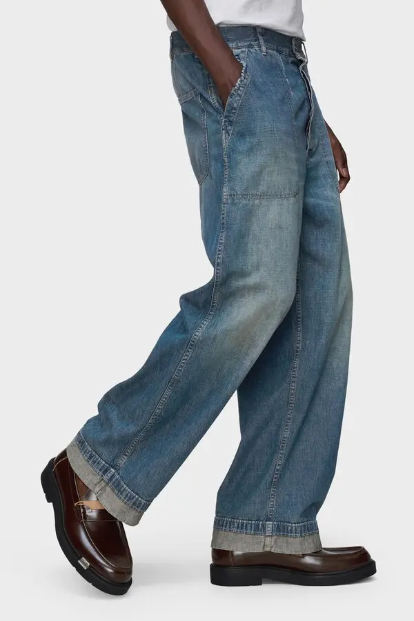 MAISON MARGIELA Frayed Pocket Straight Leg Jeans