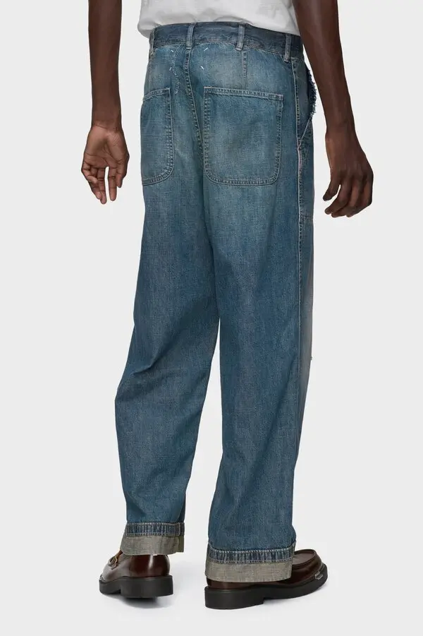 MAISON MARGIELA Frayed Pocket Straight Leg Jeans
