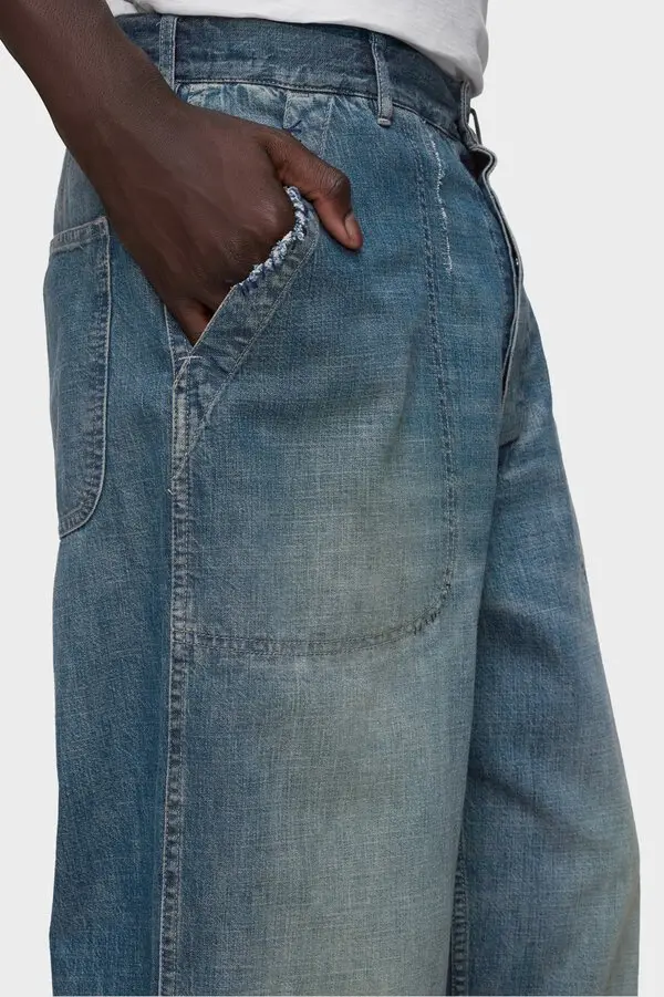 MAISON MARGIELA Frayed Pocket Straight Leg Jeans