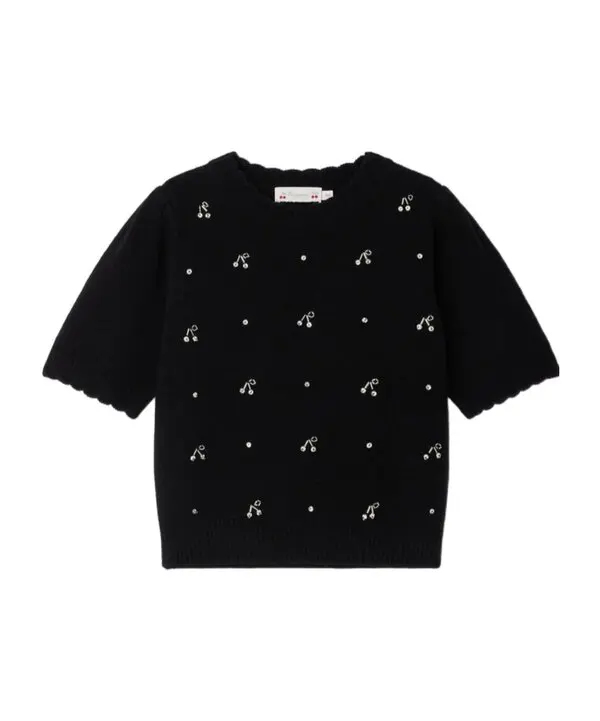 Bonpoint Justine Crystal-embellished Wool & Cashmere Blend Jumper