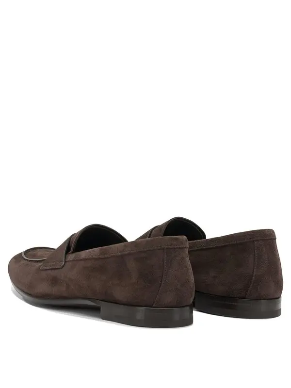 Prada Round Toe Loafers - Brown