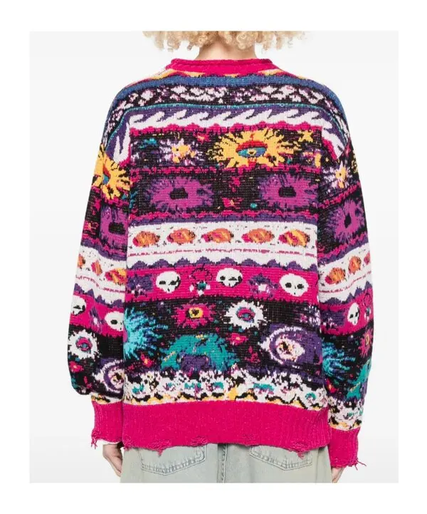 R13 Jacquard Boyfriend Sweater