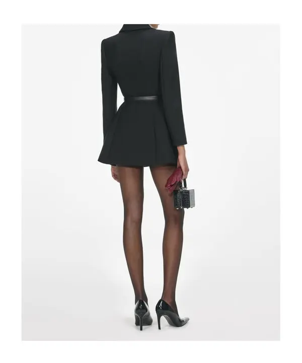SELF-PORTRAIT Belted Double-breasted Dress