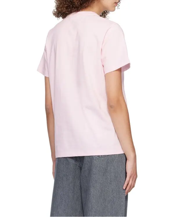 GANNI Poodle Logo Printed Cotton T-shirt