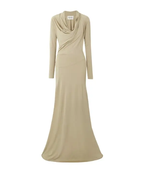 Tove Vevina Draped Pleated Maxi Dress