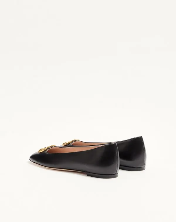 Valentino Garavani Vlogo Signature Slip-on Ballet Flats - Black