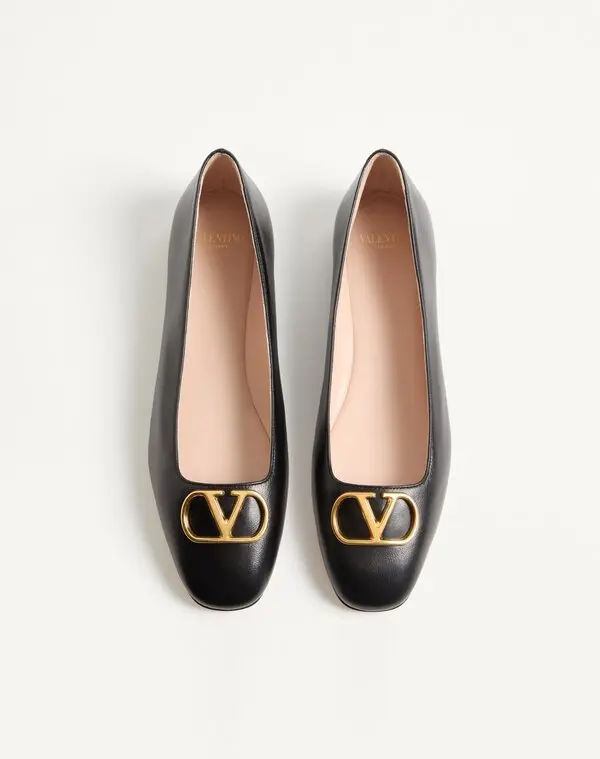 Valentino Garavani Vlogo Signature Slip-on Ballet Flats - Black