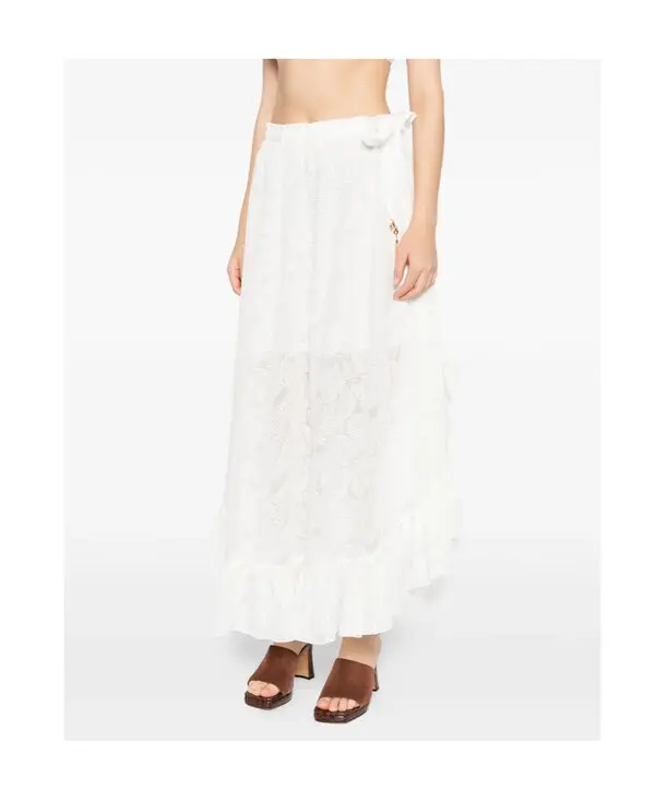 Zimmermann Daylight Ruffled Midi Skirt