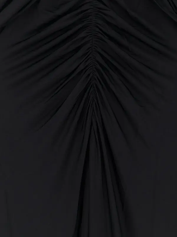 SELF-PORTRAIT Halterneck Ruched Maxi Dress With Open Back