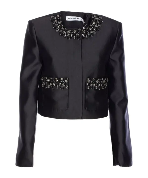 SELF-PORTRAIT Embellished Trim Jacket