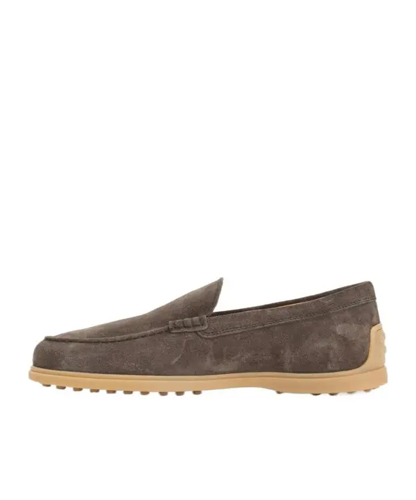TOD'S Slip-on Loafers With Logo Detail - Brown