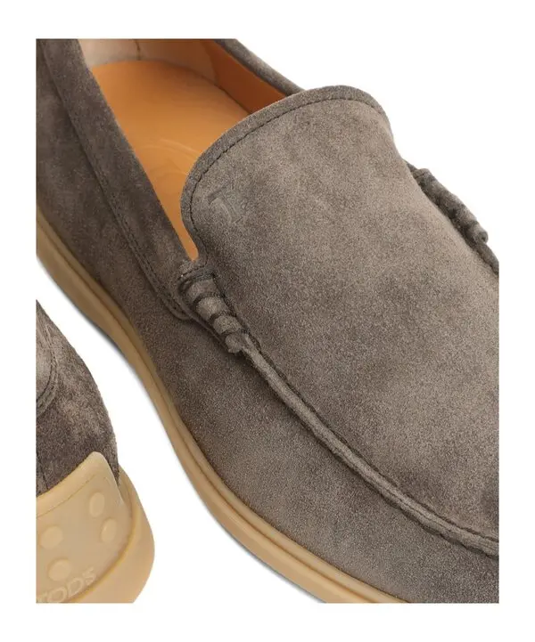 TOD'S Slip-on Loafers With Logo Detail - Brown